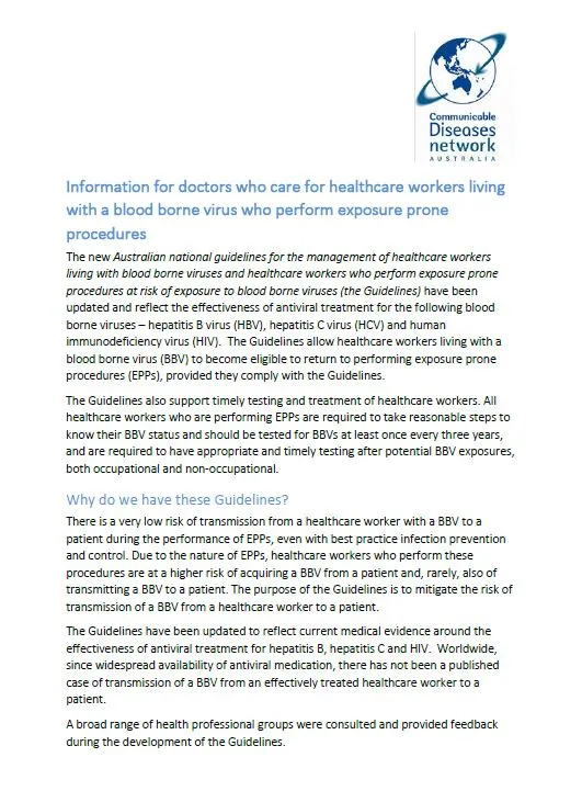 CDNA National Guidelines – Information for doctors caring for ...