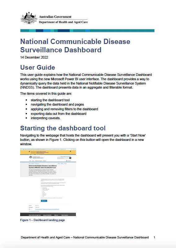 National Communicable Disease Surveillance Dashboard – User guide ...