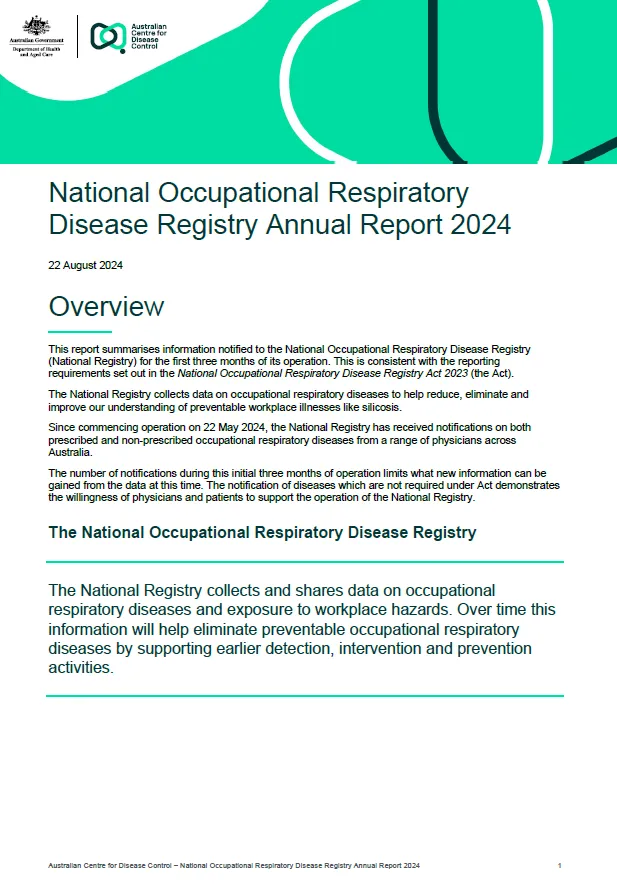 National Occupational Respiratory Disease Registry – Annual Report 2024 ...
