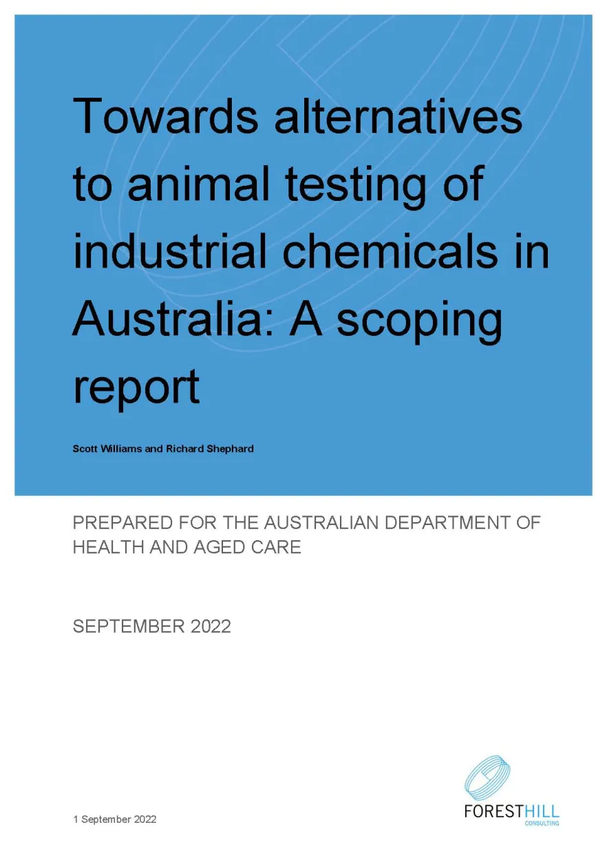 Towards alternatives to animal testing of industrial chemicals in ...